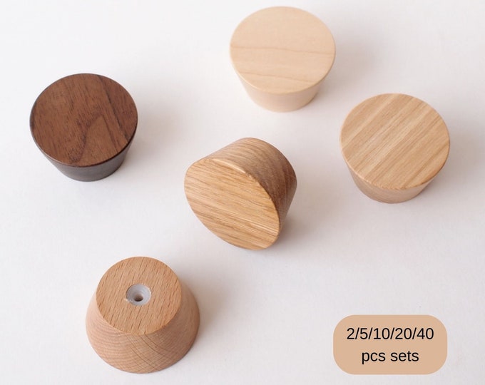 Extra Large Knobs 5 Large Wooden Knobs, Extra Large Cabinet Knobs, Unique Knobs, Unfinished Wood ...