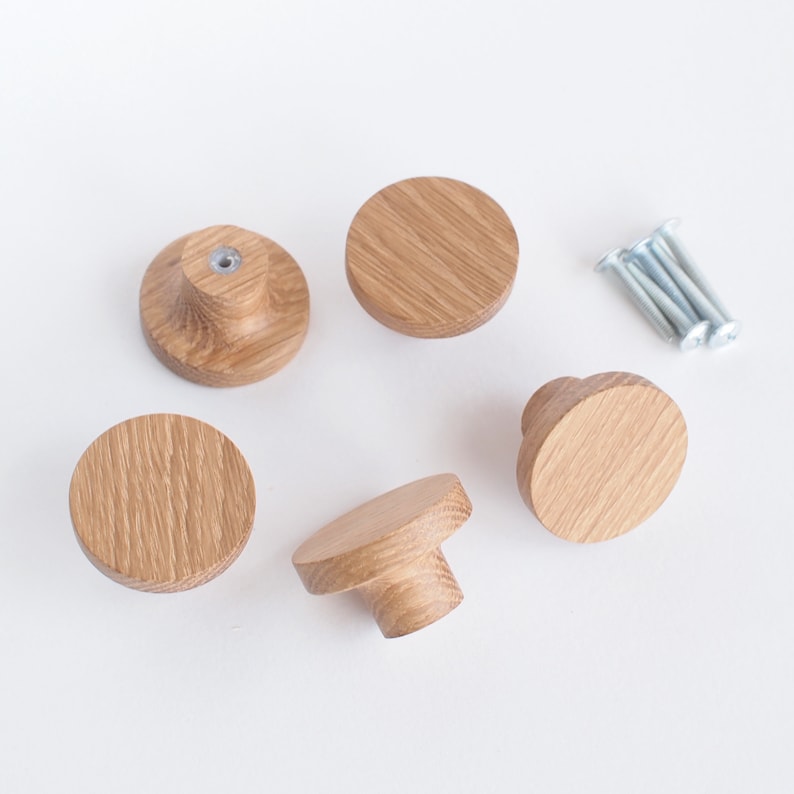 Wooden Cabinet Knobs Drawer Knobs Dresser Knobs Oak Knobs - Etsy