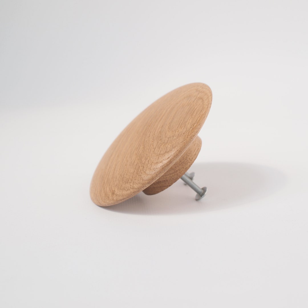 Design Circle Wooden Cabinet Pull, Round Cabinet Handles, Wooden Pulls ...