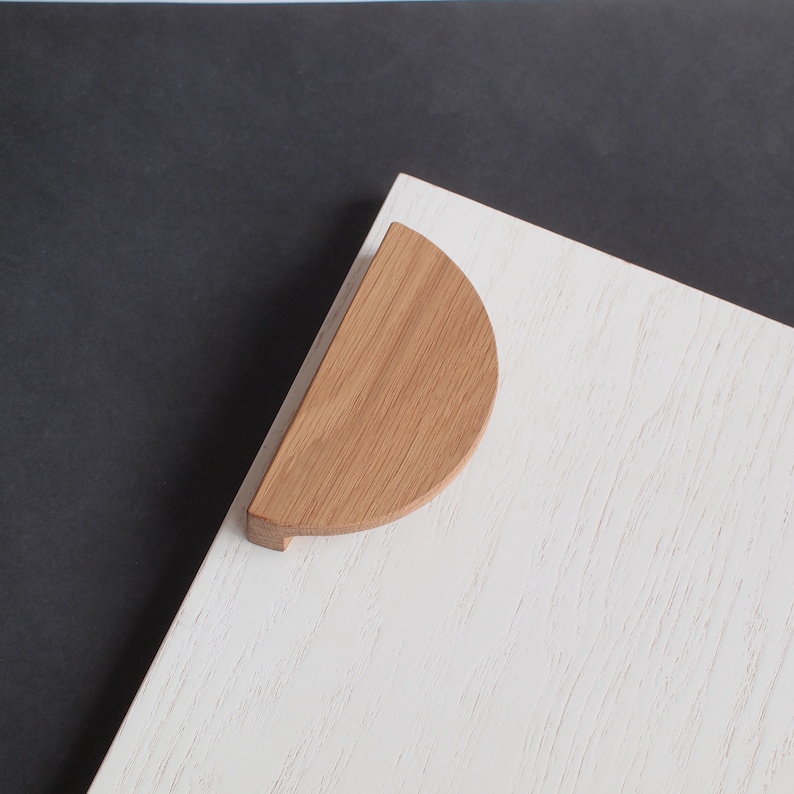 Semicircle Wooden Cabinet Pulls Half Moon Drawer Pulls - Etsy