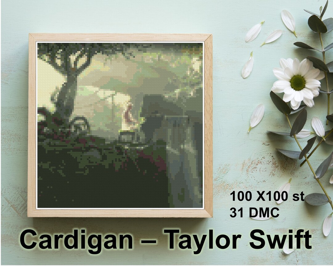 Taylor Swift Cross-stitch Pattern Cardigan - Etsy