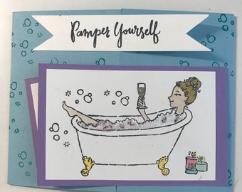 Bubble Bath Birthday Card - Etsy