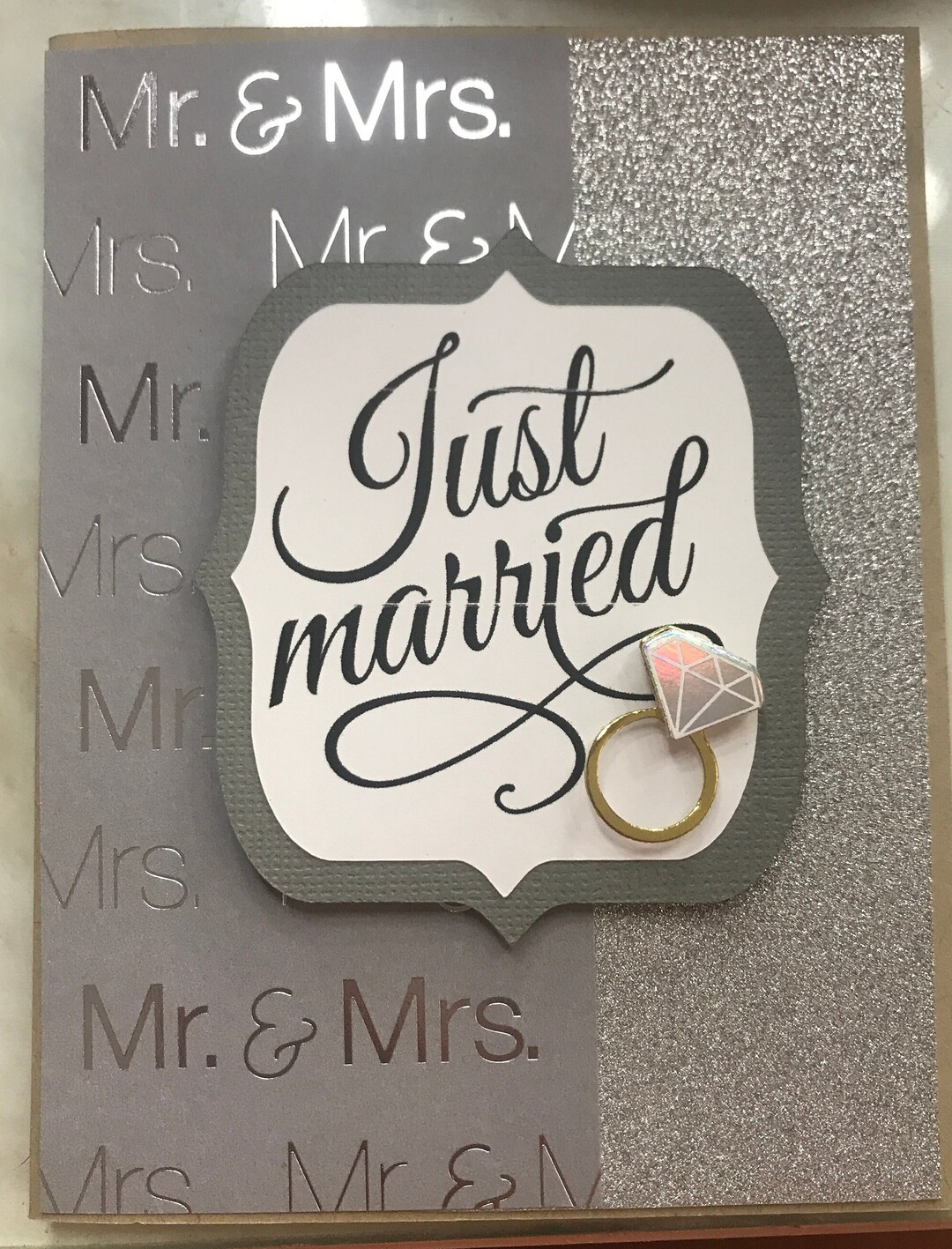 Handmade 'just Married' Wedding Card - Etsy