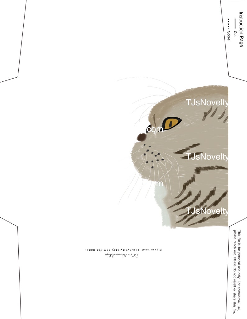 Editable Print and Cut Envelope 5x7 Cat Invitation - Etsy