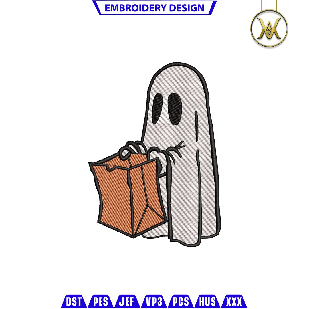 Ghost Embroidery File | Halloween Embroidery File | Embroidery| Digital ...
