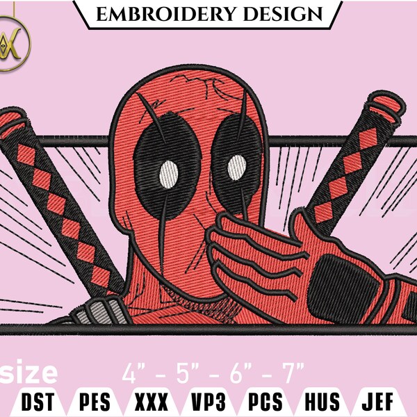 Deadpool Embroidery Design - Etsy