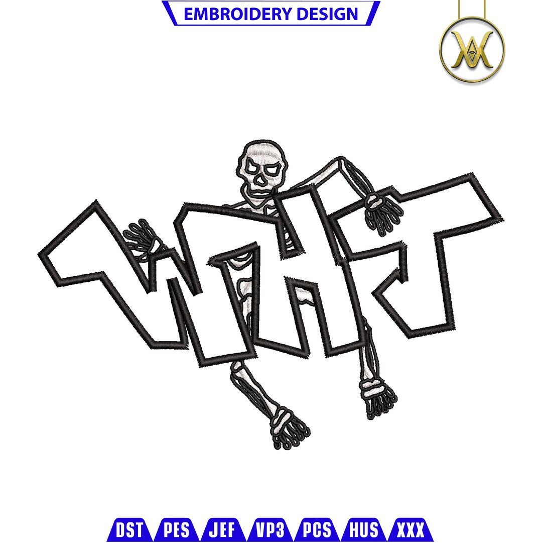 What Skeleton, Skull Embroidery Designs | Embroidery Files | PES ...
