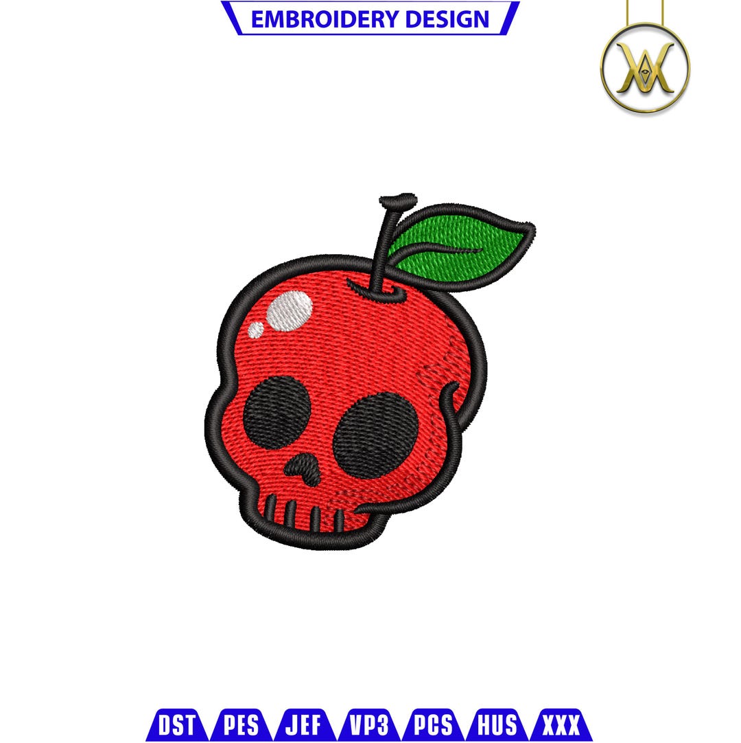 Skull Cherry Embroidery Designs | Digital Download | Embroidery Files ...