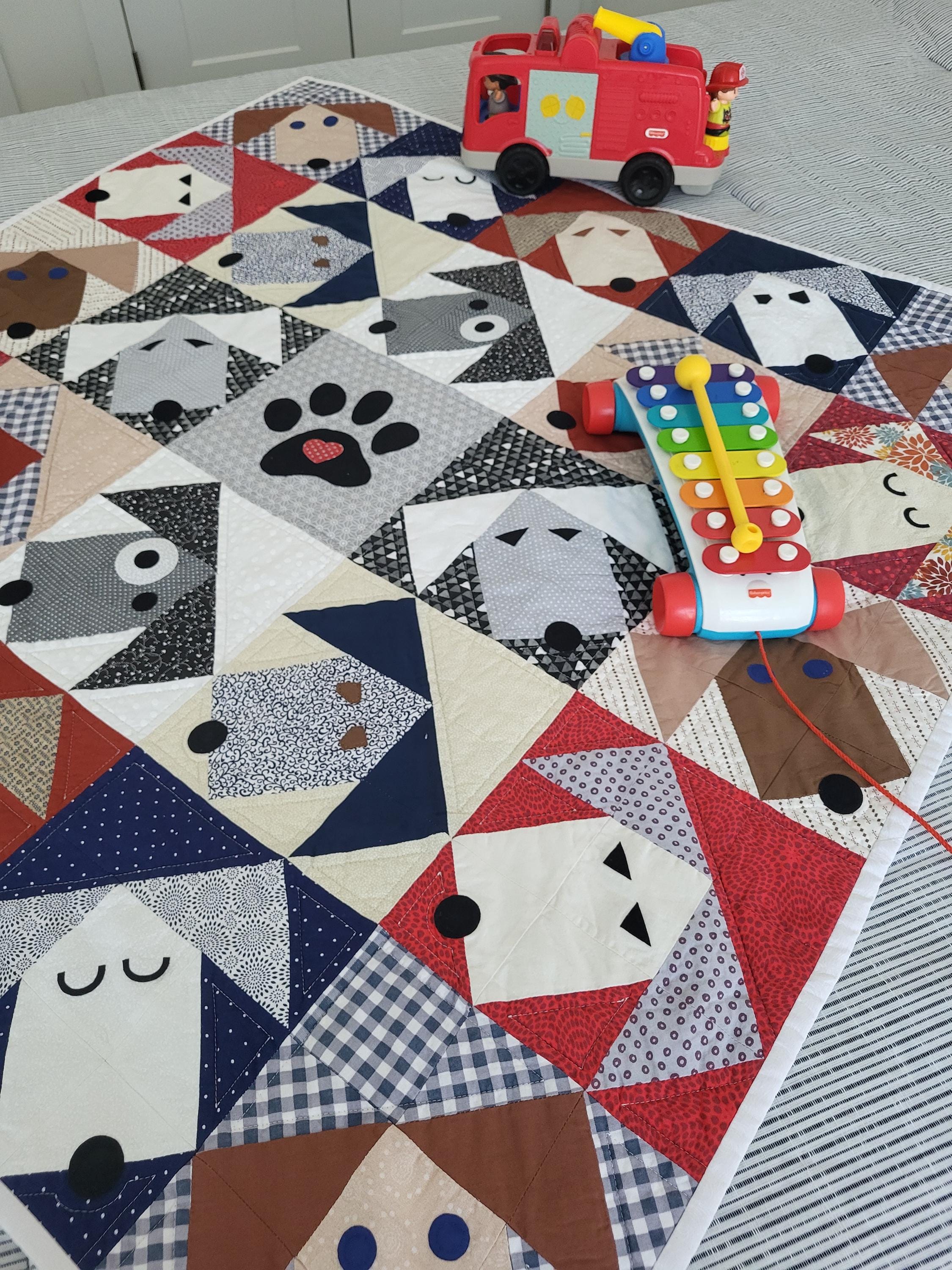 Dog Quilt, Two Dozen Pups Quilt, Kids Quilt, Boy's Quilt, Girl's Quilt ...