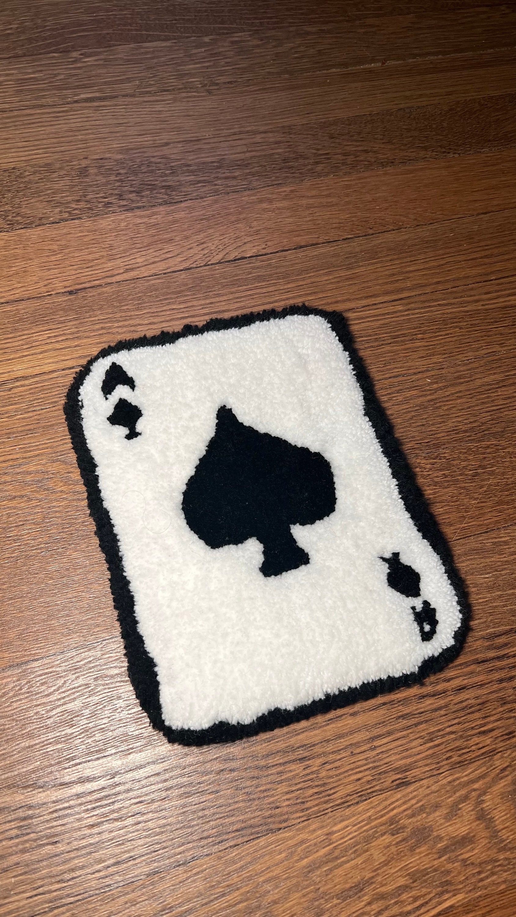 Ace Rug | Ace of Spades Rug | Playing Card Rug | Mini Ace Card Rug ...