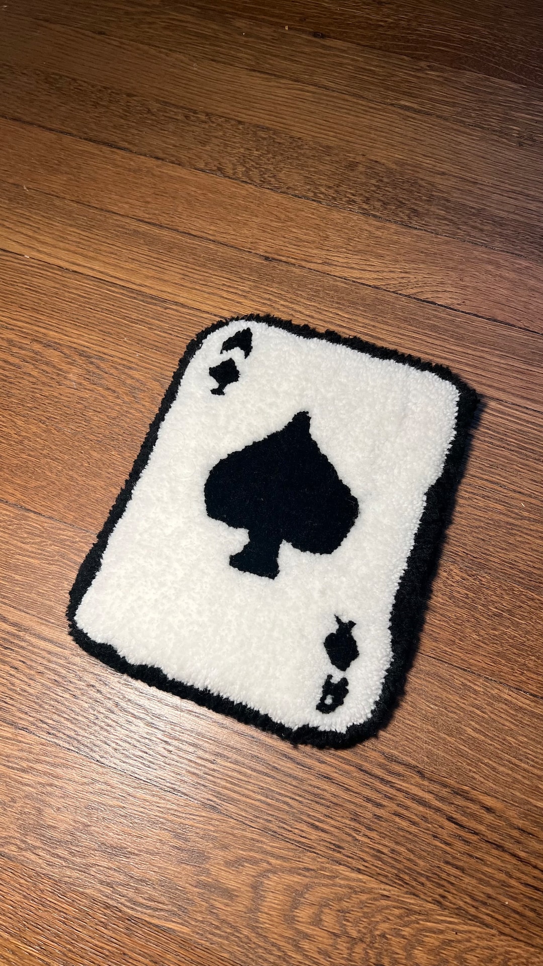Ace Rug | Ace of Spades Rug | Playing Card Rug | Mini Ace Card Rug ...