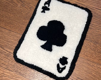 Ace Rug | Ace of Spades Rug | Playing Card Rug | Mini Ace Card Rug ...