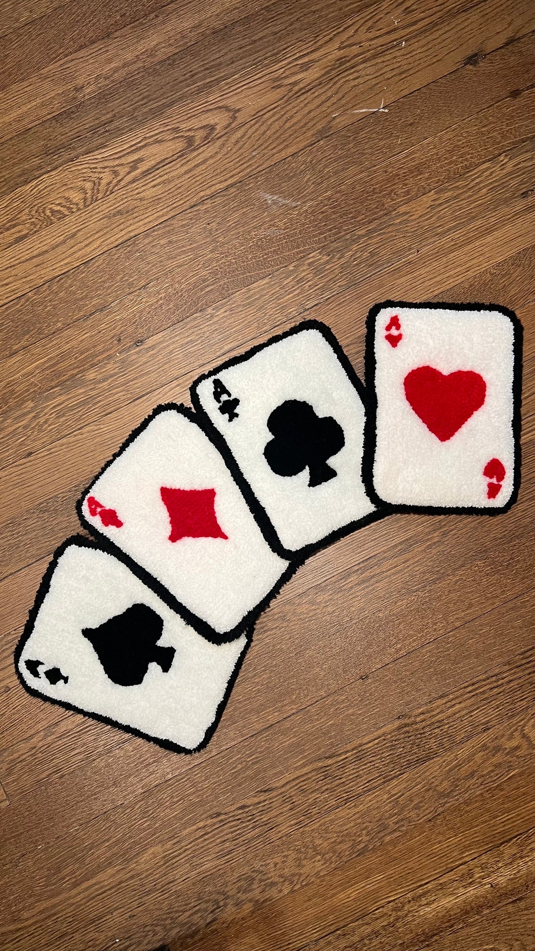 Ace Rug | Ace of Clubs Rug | Playing Card Rug | Mini Ace Card Rug ...