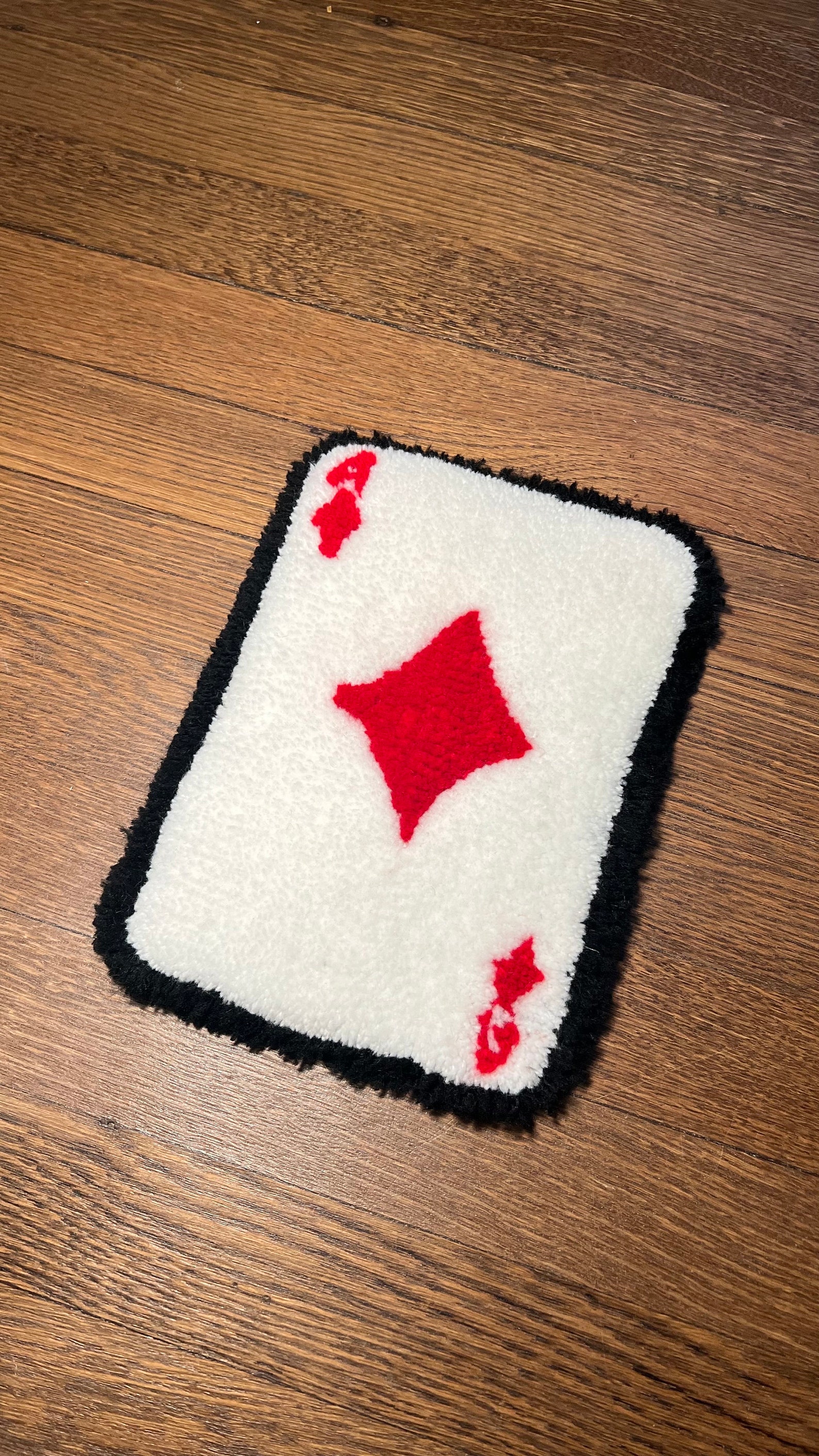 Ace Rug | Ace of Diamonds Rug | Playing Card Rug | Mini Ace Card Rug ...