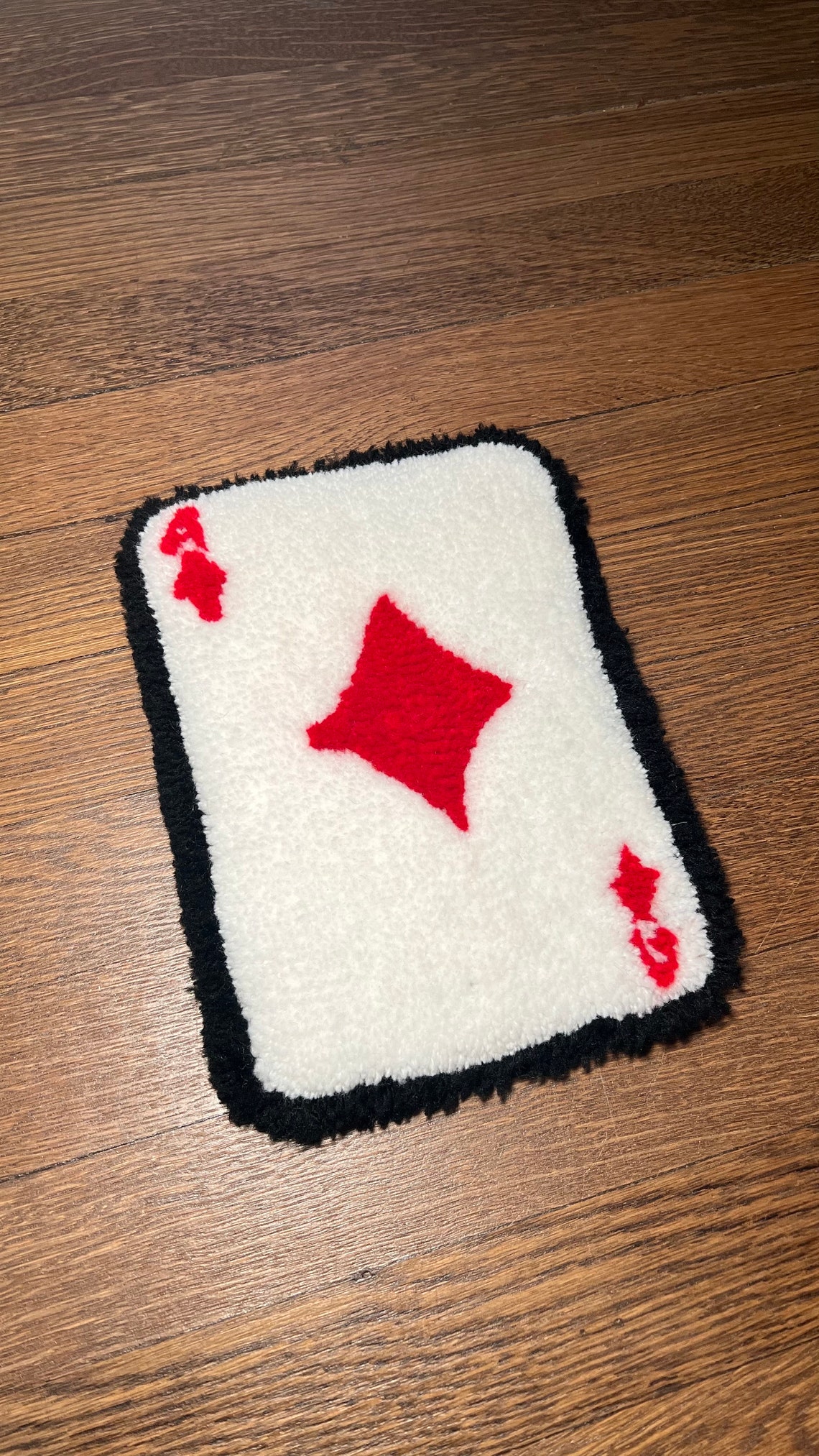 Ace Rug | Ace of Diamonds Rug | Playing Card Rug | Mini Ace Card Rug ...