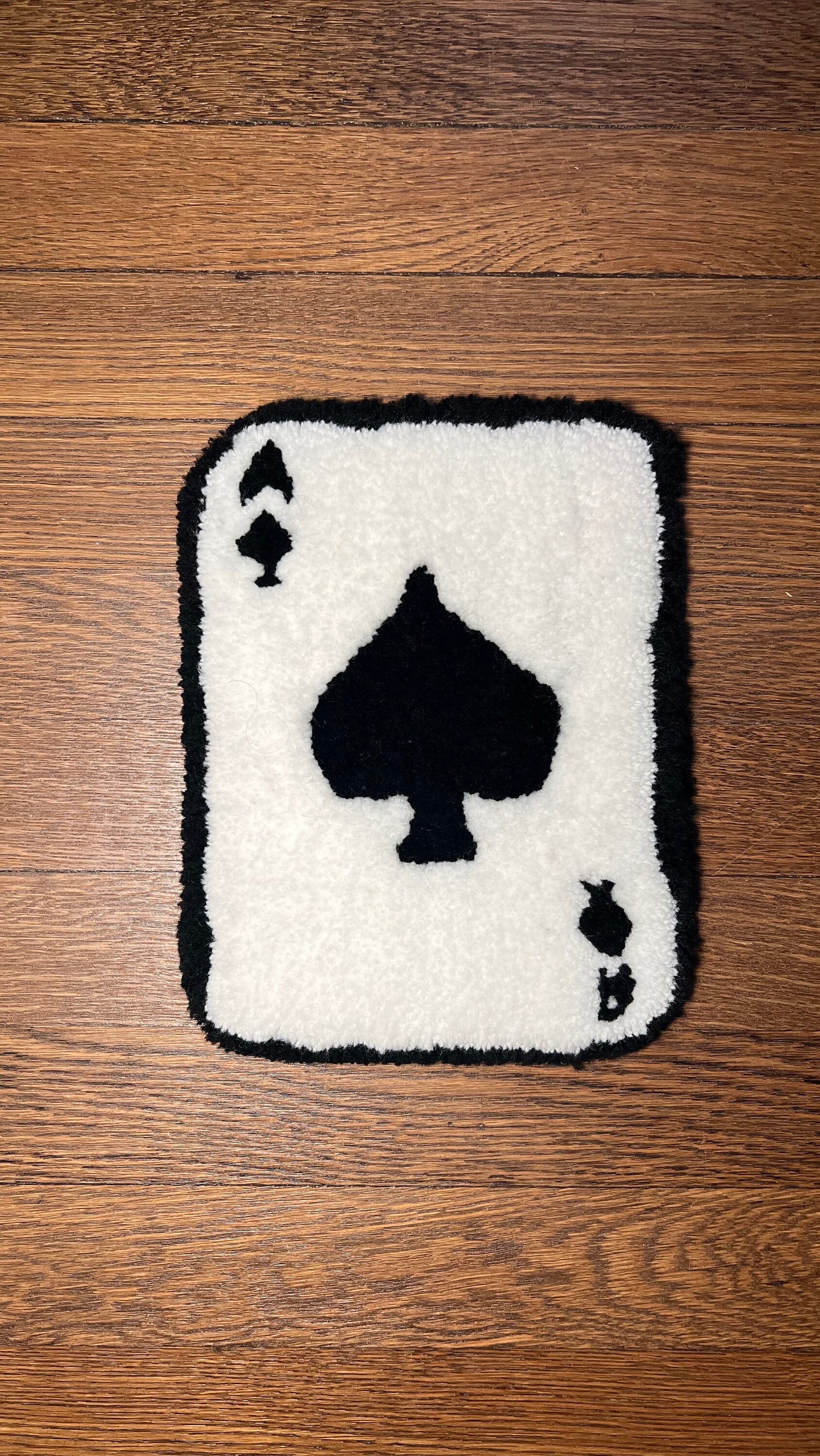 Ace Rug | Ace of Spades Rug | Playing Card Rug | Mini Ace Card Rug ...