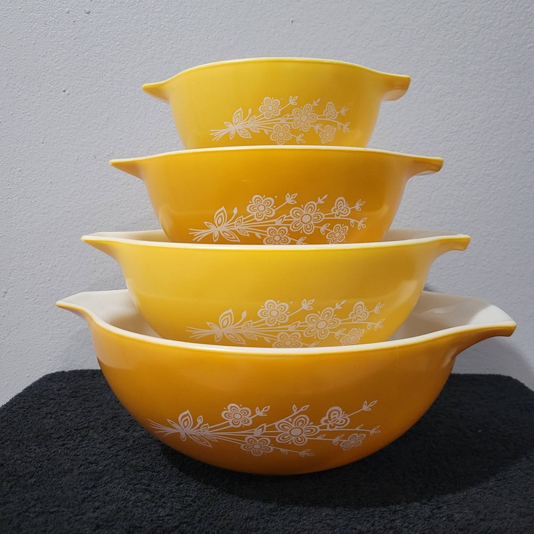 Pyrex Butterfly Gold 2 Redesign Cinderella Mixing Bowl Set - Etsy