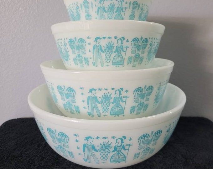Pyrex Butterprint 4pc Mixing Bowl Set. - Etsy