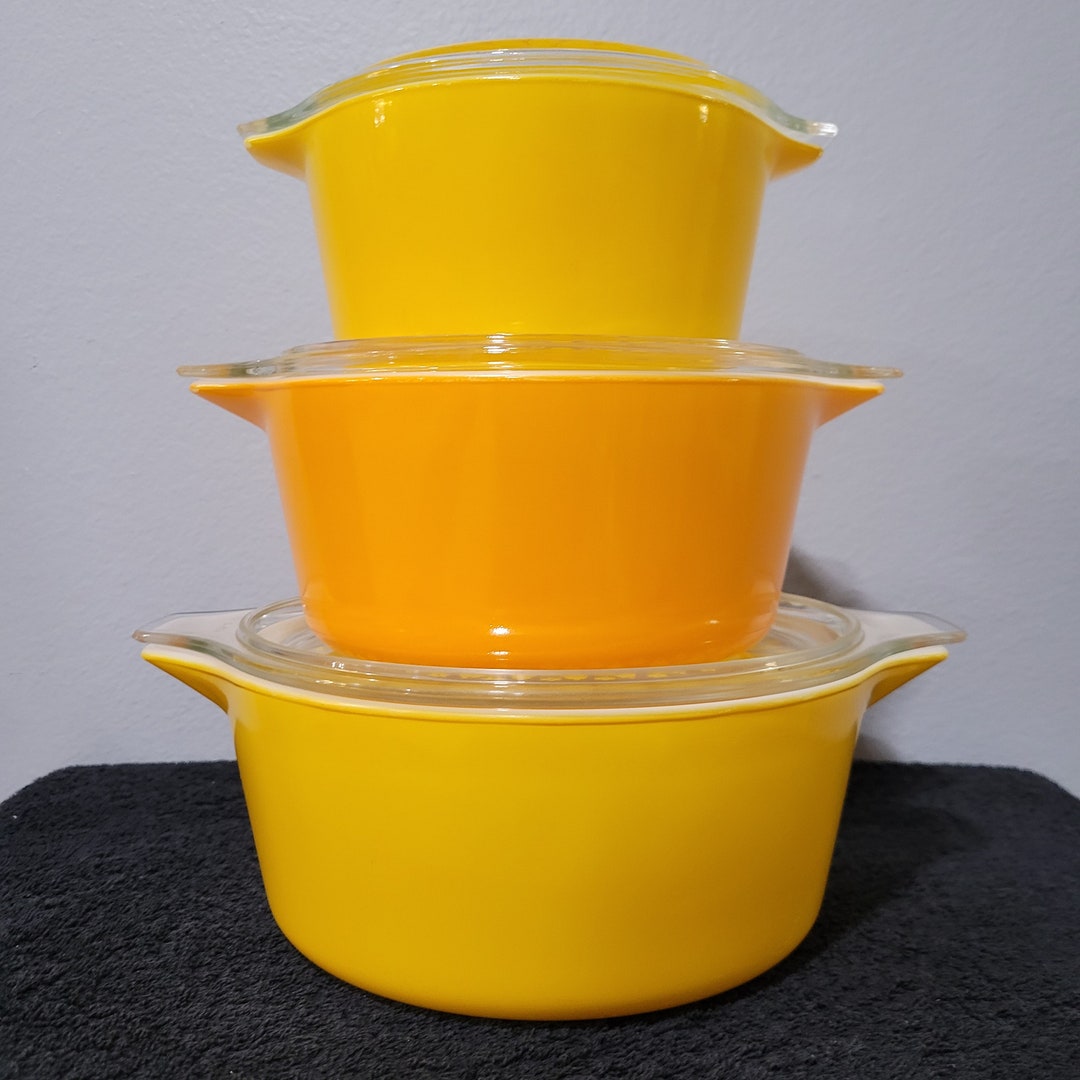 Pyrex Daisy 6pc Round Casserole Dish Set With Lids - Etsy