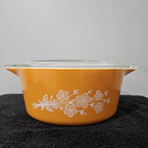 Pyrex Butterfly Gold Redesign 475 Round Casserole Dish - Etsy