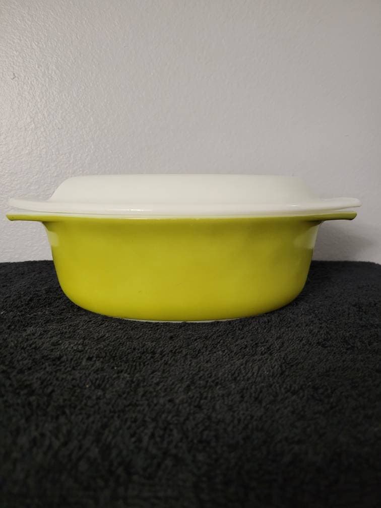 Pyrex Verde 043 Oval Casserole Dish W/ Opal Olive Lid - Etsy