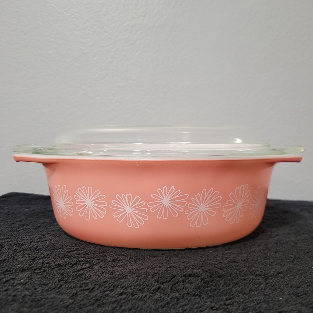 Pyrex Pink Daisy 043 Oval Casserole - Etsy