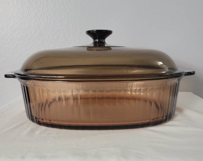 Corning Vision Amber 4L Oval Roaster Casserole Dutch Oven - Etsy