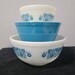 Pyrex Horizon Blue Mixing Bowl Set - Etsy