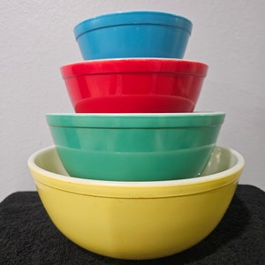 Pyrex Primary Mixing Bowl Set - Etsy