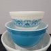 Pyrex Horizon Blue Mixing Bowl Set - Etsy