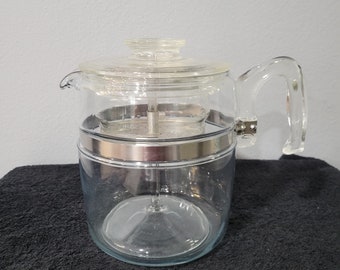 Vintage Pyrex Flameware 7759 Coffee Pot, 9 Cup Pyrex Flameware ...