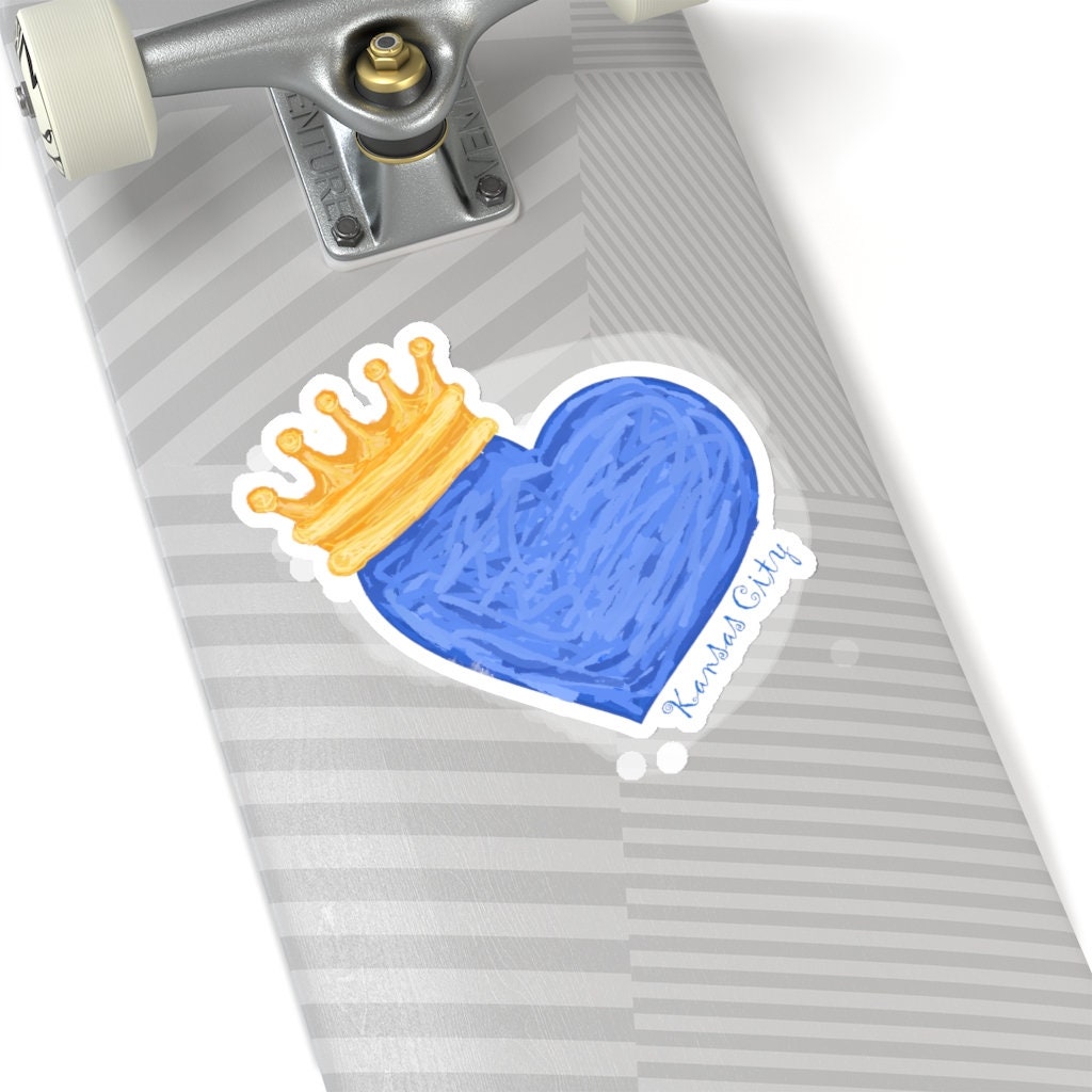 Kansas City Royals Crown Heart KC Kiss-cut Stickers - Etsy