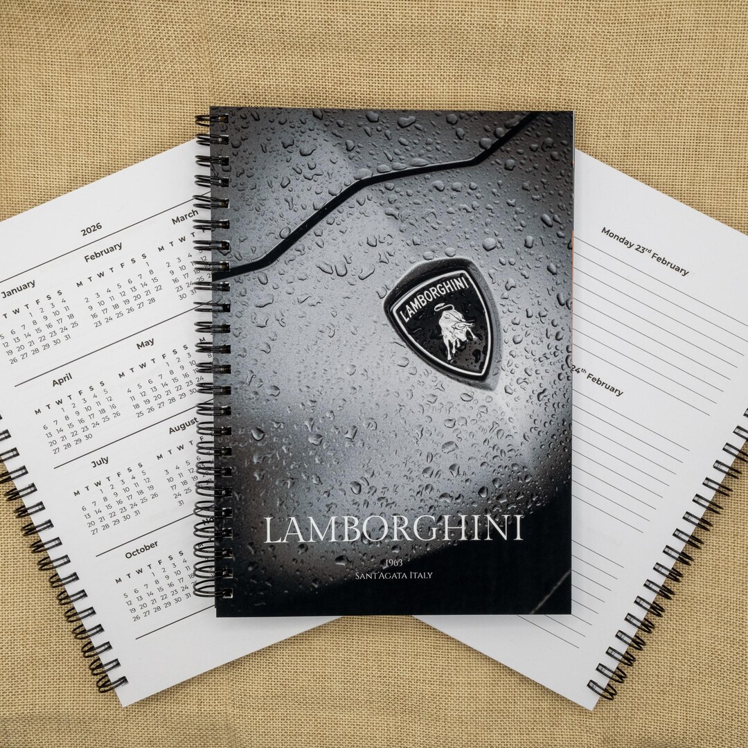Abstract Lamborghini Detail A5 2026 Diary | January or April Tax Year ...