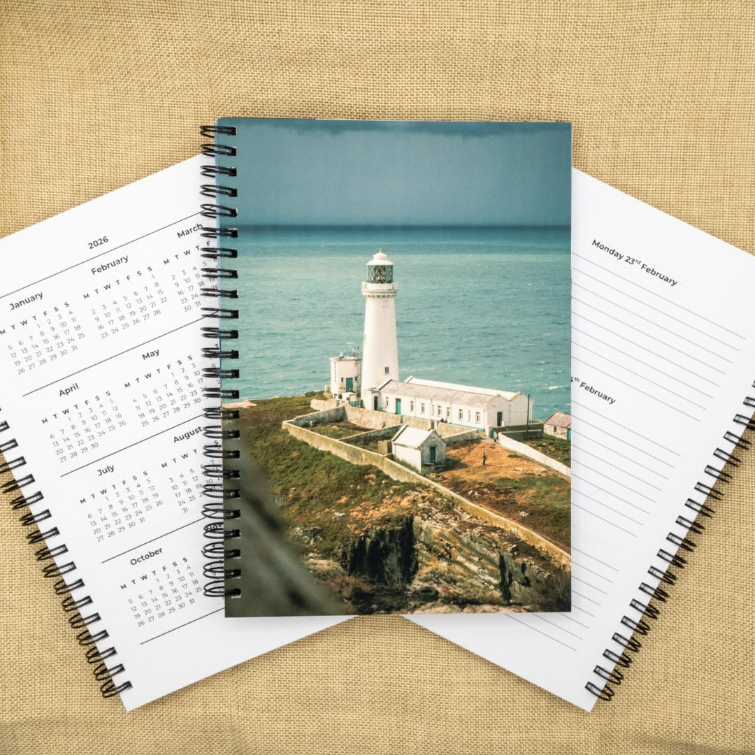 South Stack Lighthouse 2026 A5 Diary | Fine Art Landscape Planner ...