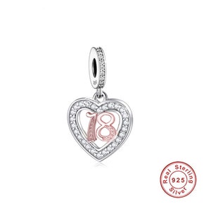 Pandora Fitting 18th Birthday Charm Celebration Gift 925 Sterling ...