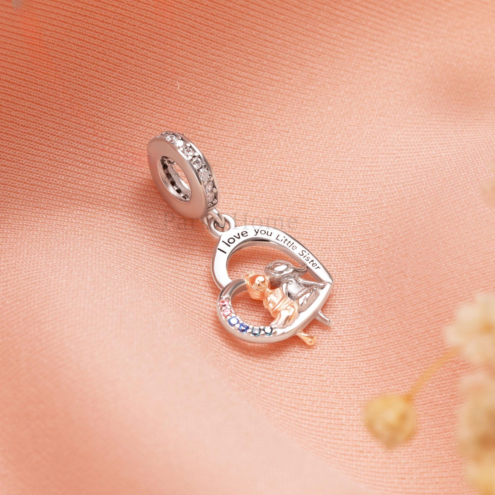 I Love You Little Sister Charm, Pandora Fitting Birthday Bracelet ...
