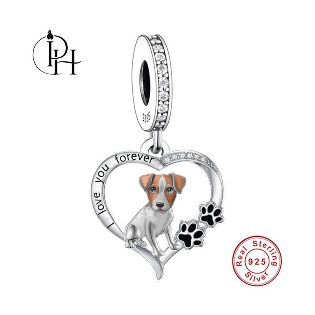 Jack Russell Dog Charm – Pandora Compatible 925 Sterling Silver Paw ...