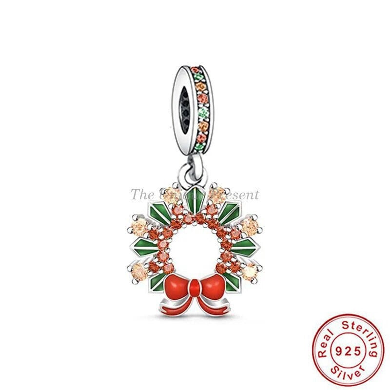 Pandora Fitting Christmas Wreath Charm Garland Merry Xmas Gift for Her ...