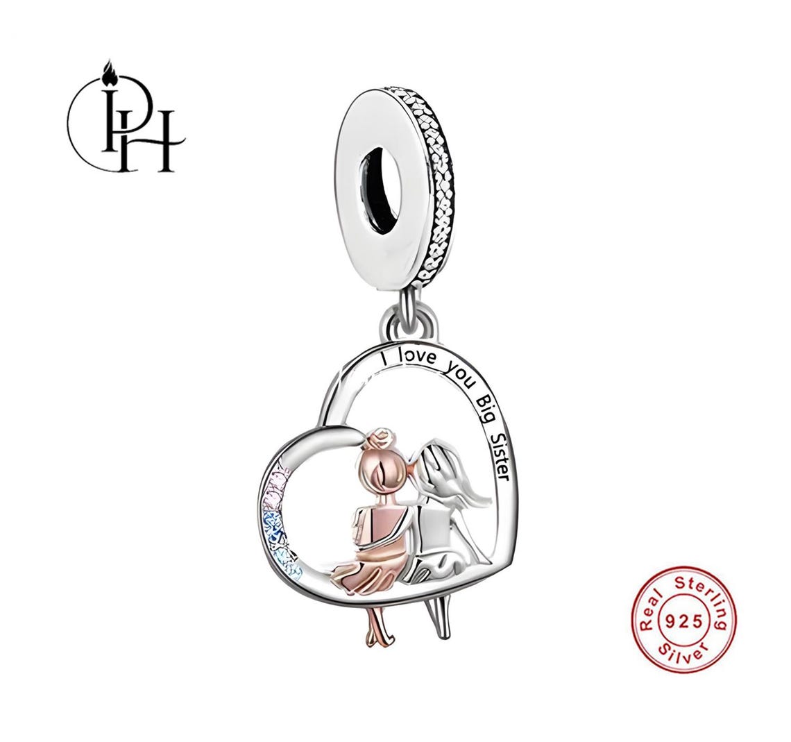 Pandora Fitting Big Sister Charm, I Love You Birthday Gift Genuine 925 ...