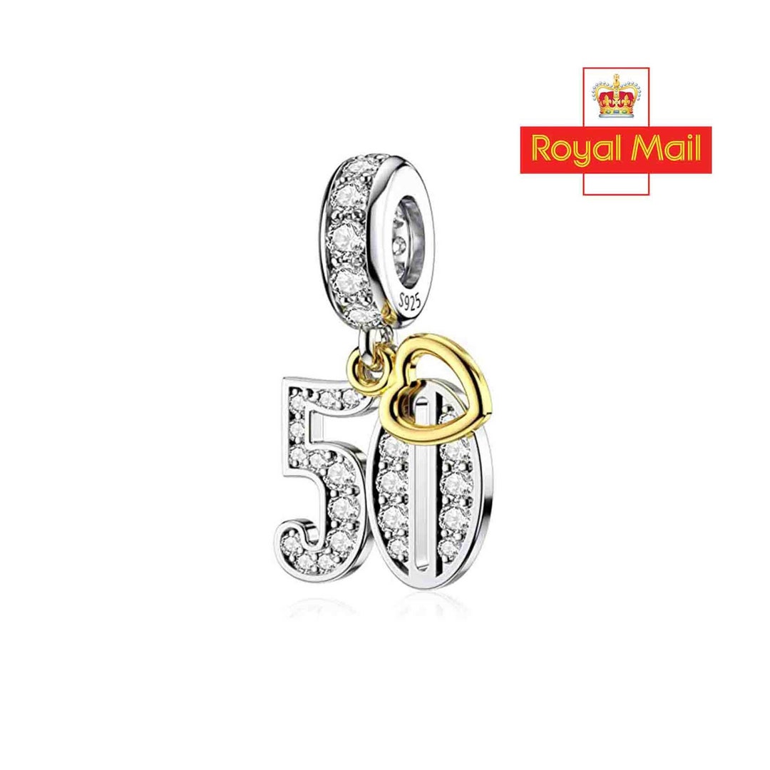 50th Birthday Charm Pandora Fifty Years Celebration 925 Authentic ...