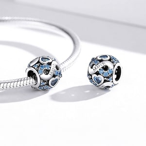 March Birthstone Charm Pandora Fitting Birthday Gift, Birth Month ...