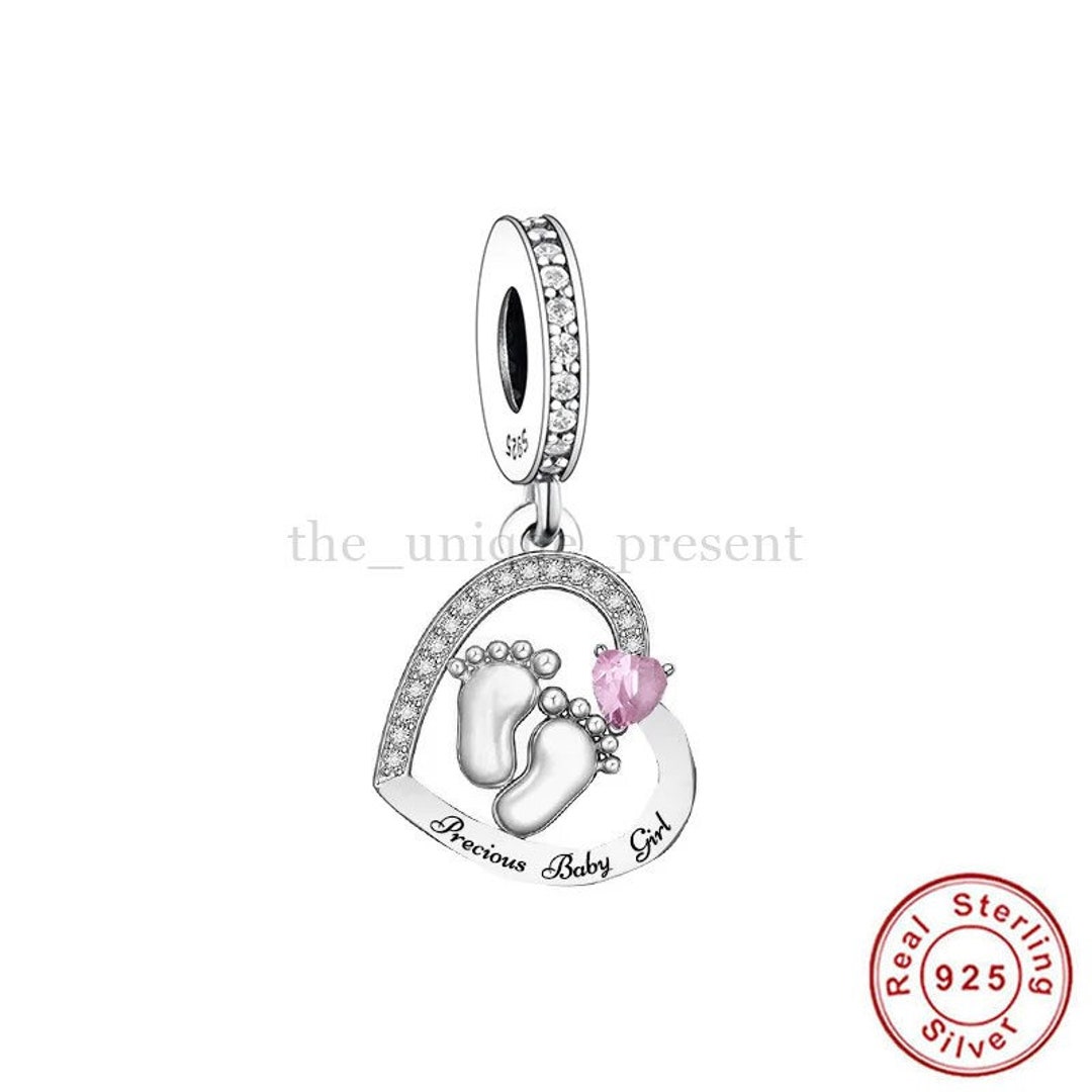 Pandora Fitting Baby Girl Feet Charm 925 Silver Precious Newborn Baby ...