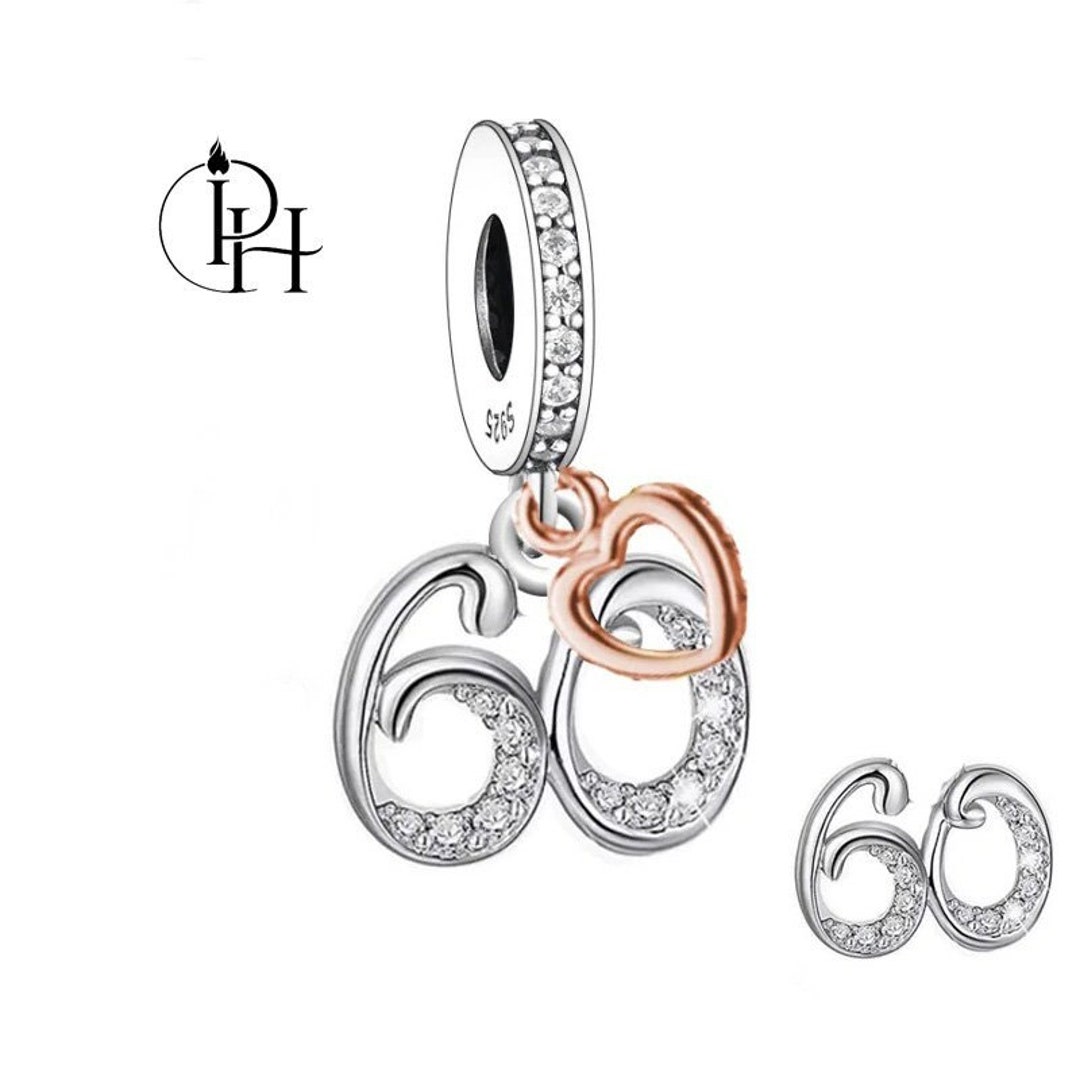 Pandora Fitting 60th Years Birthday Charm Mum Grandmother 925 Silver ...