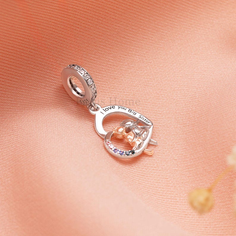 Pandora Fitting Big Sister Charm, I Love You Birthday Gift Genuine 925 ...