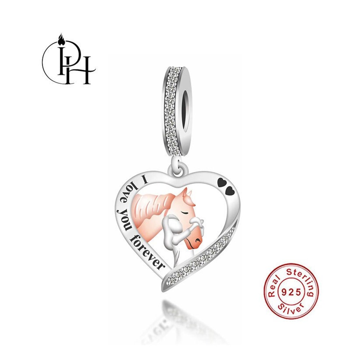 Pandora Fitting Horse Riding Charm 925 Silver Horsing Birthday Dangle ...