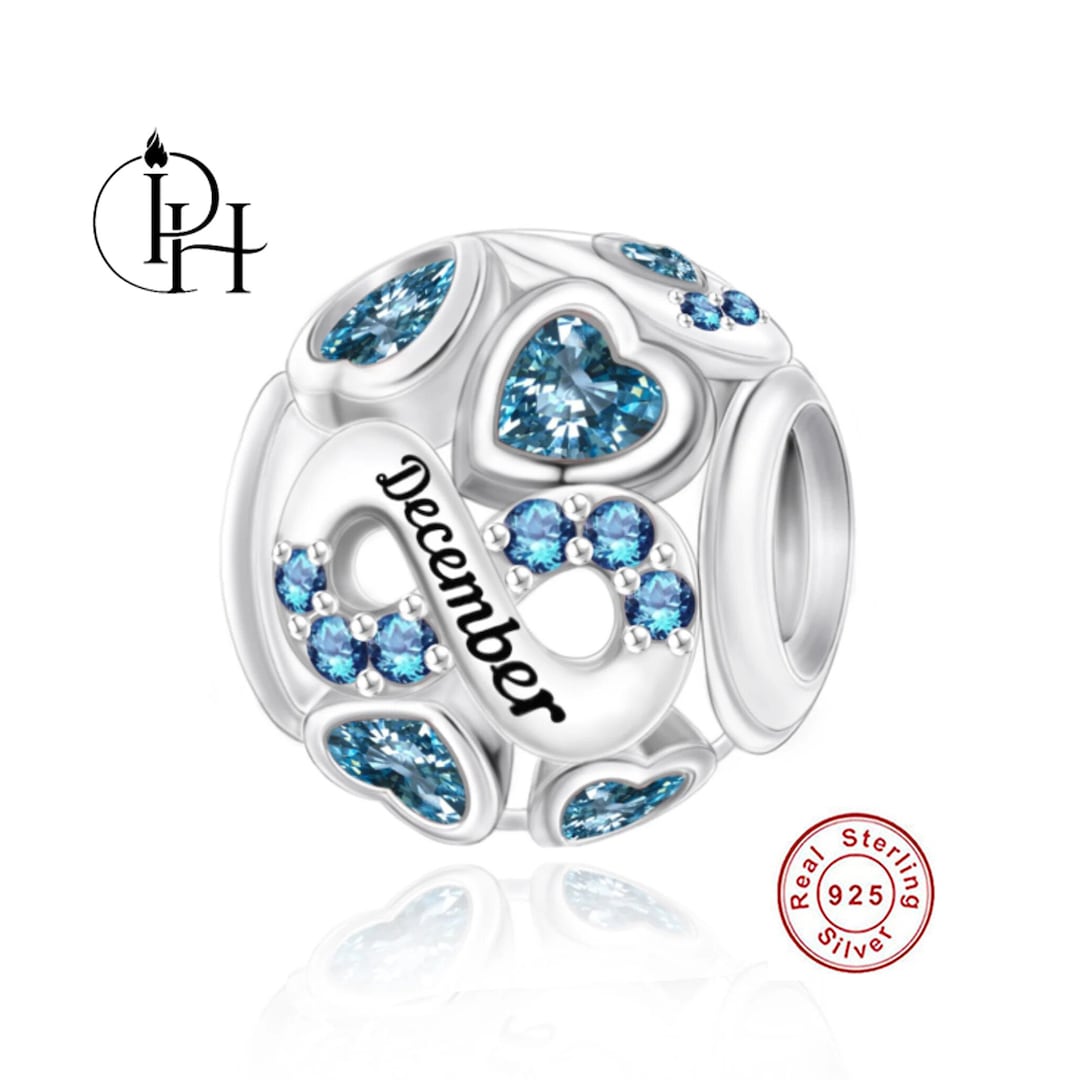 December Birthstone Charm Pandora Fitting Birthday Gift, Birth Month ...