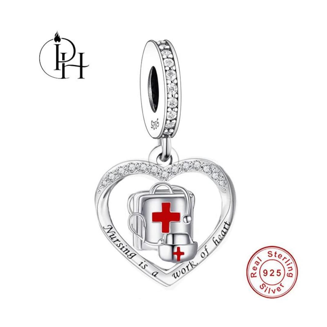Pandora Fitting Doctor Charm 925 Silver NHS Nurse Paramedic Red Cross ...