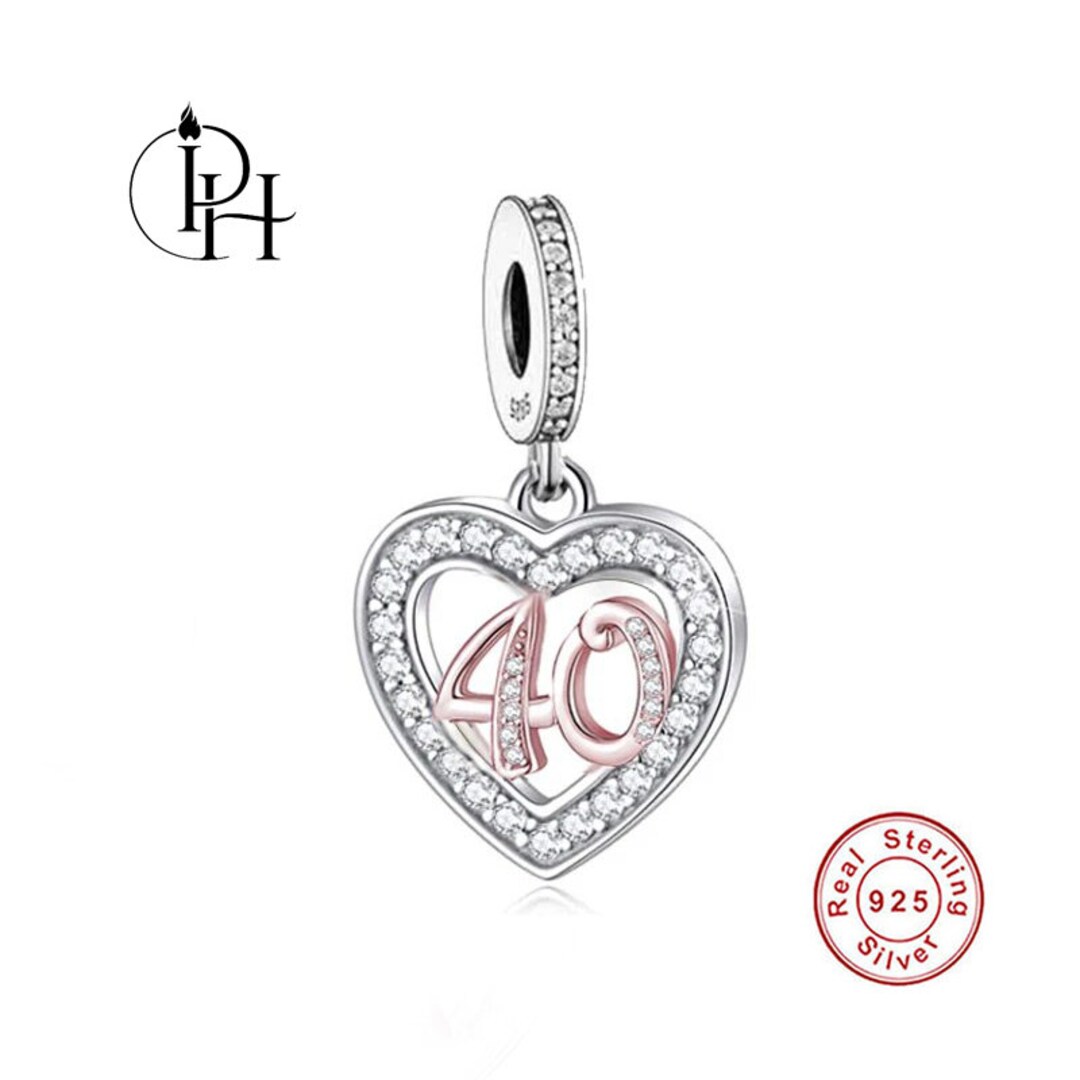Pandora Fitting 40th Birthday Charm Birthday Gift 925 Sterling Silver ...