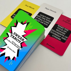 Swear Tarot Oracle Deck - 78 Cuss Card Quotes Based on Rider Waite ...