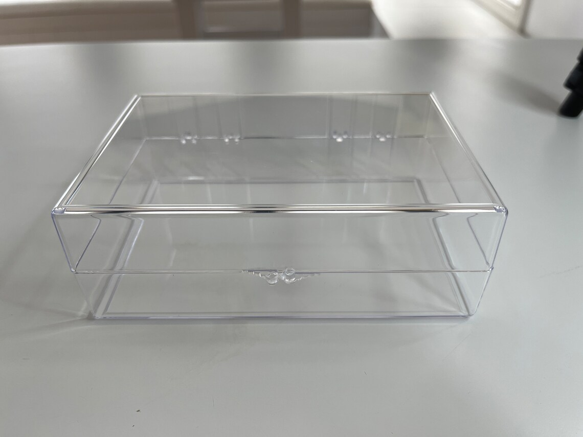 Clear Plastic Box Container With Hinge - Etsy